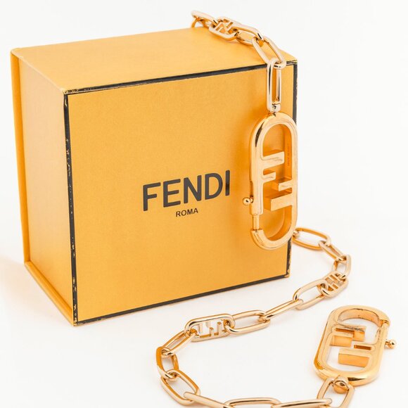 Fendi | Accessories | Fendi Timeless Strap You Goldcoloured Metal Ff ...